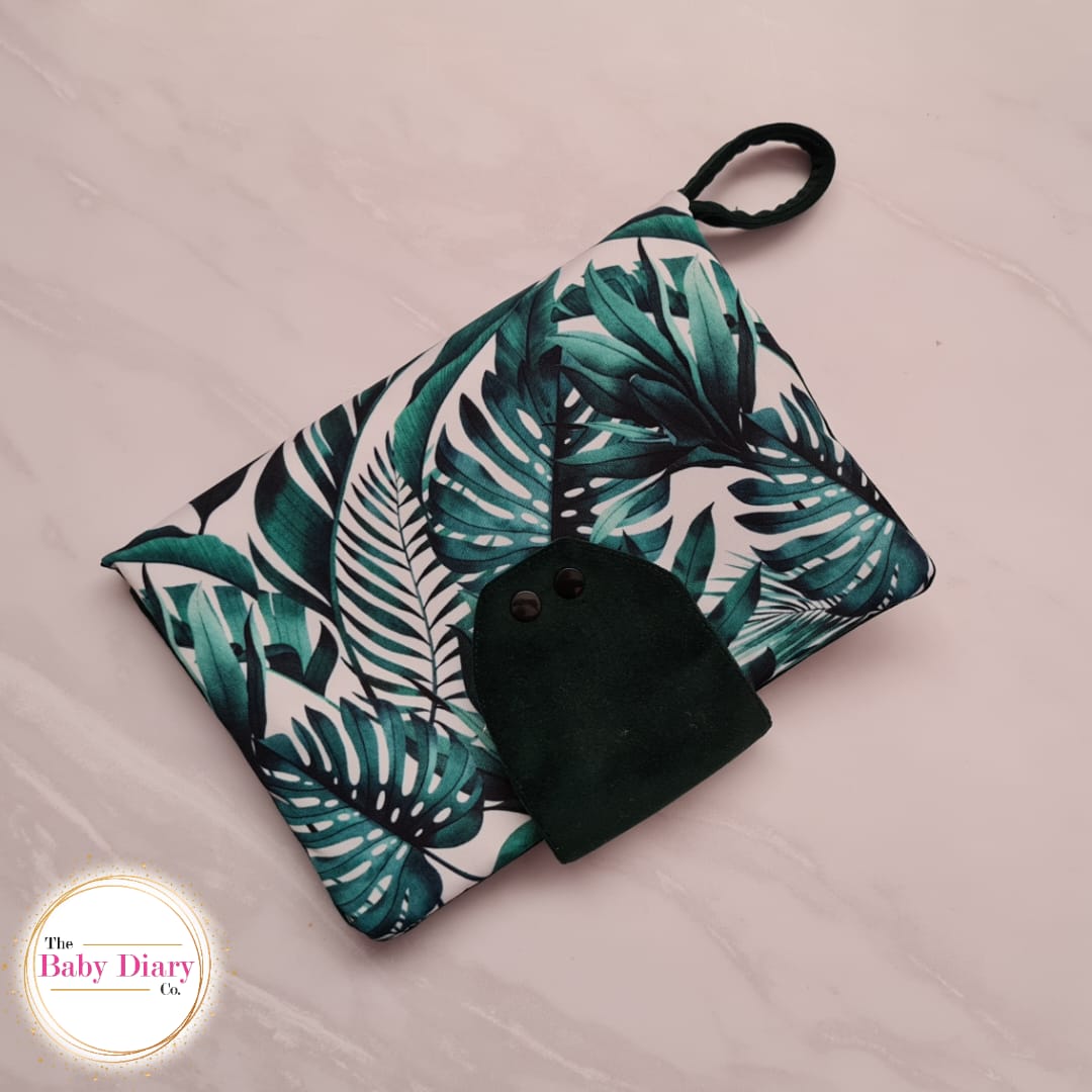 Ready Made- Tropical Leaves Outside and Green Velvet Inside Luxury ...